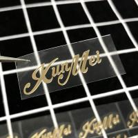 China Custom Electroplated Metal Letter Labels - Gold Nickel 3D Embossed Tags for Perfume & Candle Packaging | 500pcs MOQ, 5-7 Day Lead Time for sale