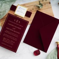 China Custom Velvet Square Cards 500pcs MOQ with Waterproof Finish for Holiday and Wedding Invitations for sale