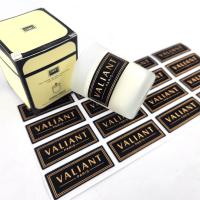 China Custom Leather Heat Resistant Candle Labels 500pcs Minimum with Embossed Texture and Gold Foil for Aroma Bottles for sale