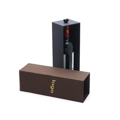China Custom Logo Paper Wine Box - Single Bottle Packaging with 500pcs MOQ and 5-7 Day Production for sale