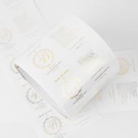 China Gold Foil Custom Bottle Labels 500pcs Minimum - Waterproof Self-Adhesive Embossed Handmade Packaging for Cosmetics & Beverages for sale