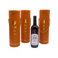 China Custom Gold Foil Paper Tube Wine Packaging Box with Embossed Design - 500pcs MOQ, 5-7 Day Lead Time for sale