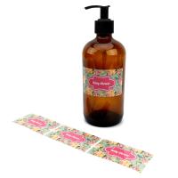 China Custom Transparent PVC Cosmetic Bottle Labels - Waterproof Adhesive Stickers with 500pcs MOQ and 5-7 Day Delivery for sale