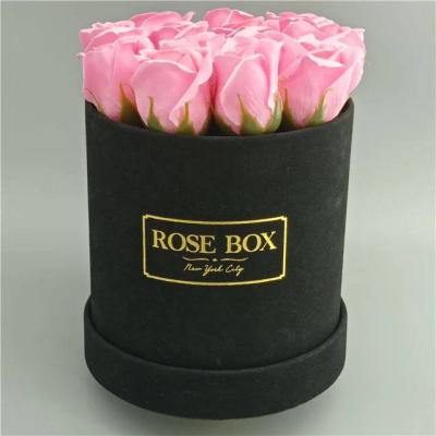 China Round Hug Bucket Gift Box with Leather Handle - Custom Size 500pcs Minimum Order - 5-7 Day Production for sale