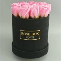 China Custom Round Hug Bucket Gift Box with Leather Handle - 500pcs MOQ, 5-7 Day Delivery for Flowers and Candies Packaging for sale