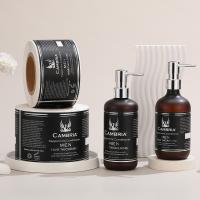 China Custom Eco-Friendly Waterproof Cosmetic Labels with Embossing & Gold Foil - 500pcs MOQ, 5-7 Day Delivery for sale