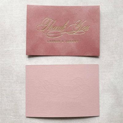 China Pink Gold Foil Thank You Cards & Stickers - 250gsm Premium Paper, 4 Design Patterns, Customizable Packaging for Small Businesses for sale