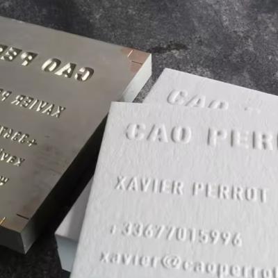China Custom Gold Foil Greeting Cards & Business Cards with Embossed Hard Paper - 500pcs MOQ, 5-7 Day Delivery for sale