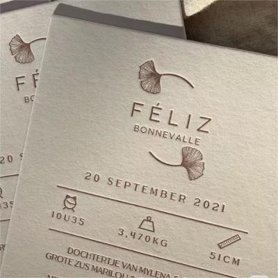 China Custom Printed Greeting Cards with Gold Foil & Embossed Hard Paper - 500pcs MOQ, 5-7 Day Production for sale