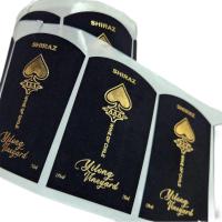 China Custom Gold Foil Stamping Embossed Wine Bottle Labels - 500pcs MOQ with 5-7 Day Delivery for sale