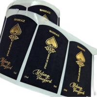 China Custom Gold Foil Stamping Embossed Wine Bottle Labels - 500pcs MOQ with 5-7 Day Delivery for sale