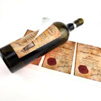 China Custom Red Wine Bottle Label Waterproof Adhesive Private Logo Brand Product Packaging Label Printing for sale
