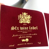 China Custom Logo Bottle Foil Sticker Embossed Metal Aluminum Red Wine Labels for Bottles for sale