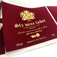 China Custom Logo Bottle Foil Sticker Embossed Metal Aluminum Red Wine Labels for Bottles for sale