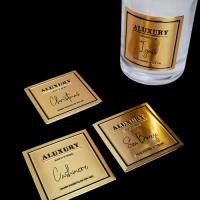 China Custom Aluminum Perfume Labels with 3D Embossing - 500pcs MOQ, 5-7 Day Delivery, Waterproof Metal Finish for sale
