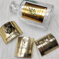 China Custom Gold Metal Perfume Bottle Labels - Aluminum Embossed Stickers with 500pcs MOQ and 5-7 Day Delivery for sale