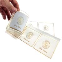 China Custom Velvet Sticker Labels with Gold Foil Embossing - 500pcs MOQ, 5-7 Day Delivery for Wine & Perfume Bottles for sale