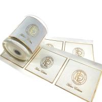China Custom Velvet Sticker Labels with Gold Foil Embossing - 500pcs MOQ, 5-7 Day Delivery for Wine & Perfume Bottles for sale