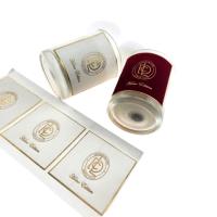 China Custom Velvet Sticker Labels with Gold Foil Embossing - 500pcs MOQ, 5-7 Day Delivery for Wine & Perfume Bottles for sale