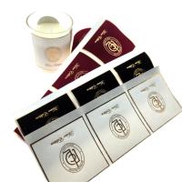China Custom Velvet Sticker Labels with Gold Foil Embossing - 500pcs MOQ, 5-7 Day Delivery for Wine & Perfume Bottles for sale