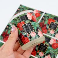 China Waterproof Eco-friendly Paper Vinyl Adhesive Metal Stickers , Perfume/Cosmetics Candle Packaging Labels for sale