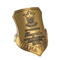 China Custom Metal 3D Gold Stickers with Laser Engraving - Waterproof Labels in 500pcs MOQ with Pantone Color Options for sale
