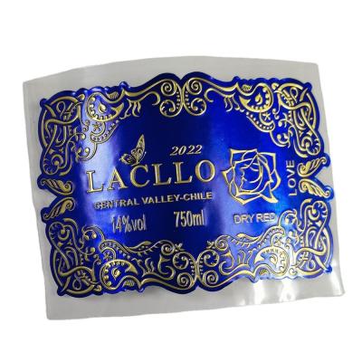China Custom Gold Foil Wine Bottle Labels - Waterproof 500pcs Minimum with 5-7 Day Production for sale