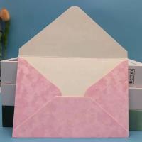 China Luxury Red Velvet Envelopes Vintage Paper and Envelopes Custom Wedding Envelope With Card for sale