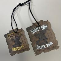 China Printing Name Logo Paper Garment Hangtag Labels Clothing Hang Tags With String for sale