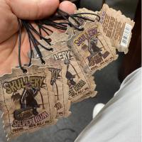 China Printing Name Logo Paper Garment Hangtag Labels Clothing Hang Tags With String for sale