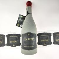 China Orange PU Leather Custom Wine Labels - Waterproof 500 MOQ with 5-7 Day Production Time for sale