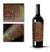 China Custom PU Leather Wine Labels with Gold Foil Embossing - Waterproof 500pcs Minimum Order 5-7 Day Production for sale