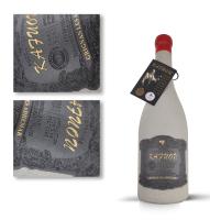 China Custom PU Leather Waterproof Wine Labels with 3D Embossing - 500pcs MOQ, 5-7 Day Production for sale
