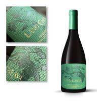 China Custom Wine Bottle Labels with Gold Foil Stamping - 500pcs MOQ, 5-7 Day Production, Waterproof PU Leather for sale