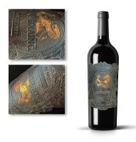 China Custom Wine Bottle Labels with Gold Foil Stamping - 500pcs MOQ, 5-7 Day Production, Waterproof PU Leather for sale