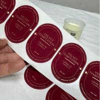 China Custom Velvet Embossed Gold Candle Labels with Logo Printing - 500pcs MOQ, 5-7 Day Delivery for sale