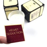 China Custom Velvet Candle Labels with Gold Foil Stamping - 500pcs MOQ, 5-7 Day Delivery, Waterproof & Heat-Resistant for sale