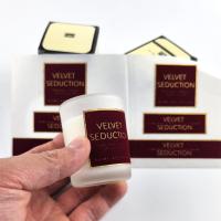 China Custom Velvet Candle Labels with Gold Foil Stamping - 500pcs MOQ, 5-7 Day Delivery, Waterproof & Heat-Resistant for sale