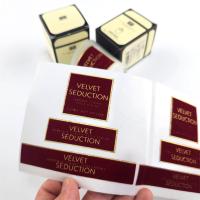 China Custom Velvet Candle Labels with Gold Foil Stamping - 500pcs MOQ, 5-7 Day Delivery, Waterproof & Heat-Resistant for sale