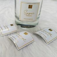 China Custom Embossed Metal Adhesive Perfume Package Label for Candle Jars and ISO9001 2008 OEM Service for sale