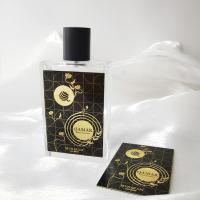 China Custom Embossed Metal Adhesive Perfume Package Label for Candle Jars and ISO9001 2008 OEM Service for sale