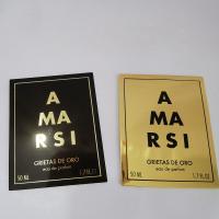 China Waterproof Gold Foil Label Sticker for Custom Cosmetic Adhesive Candle Jar Bottle for sale