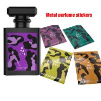 China Luxury Self Adhesive logo Sticker 3d Embossed Gold Finish Metal Aluminum Labels for Perfume Bottles for sale