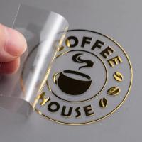 China Transparent Logo Metal Stickers Transfer Bronzing Hot Silver Transfer Stickers Label for sale