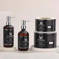 China Label Sticker Foiled Personal Care Gold Foil Vinyl Label Stickers Body Wash Bottle Waterproof Packaging for sale