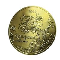 China High-End Gold Aluminum Foil Paper Metal Labels Wine Alcohol Embossed Debossed Adhesion Beverage Beer Packaging for sale