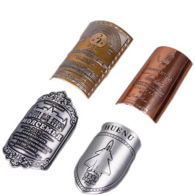 China Private Custom Permanent Adhesive Metal Wine Aluminum Sticker Label with Full-automatic Production Line for sale