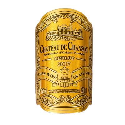 China Recyclable Metal Labels for Paper Customized Shape Birthday Party Gift Decor Wrapper Wine Bottle Stickers for sale
