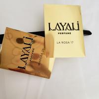 China Gold Foil Embossed Printing Parfum Etiquette Perfume Stickers Custom Logo Square Label For Perfume Bottles for sale