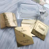 China Custom Metal logo Label Stickers Label for Cosmetics Glass Bottle Perfume Cosmetics Candle for sale